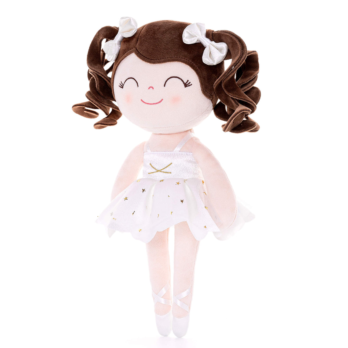 Gloveleya 14-inch Personalized Curly Ballerina Plush Doll - Custom Name ...
