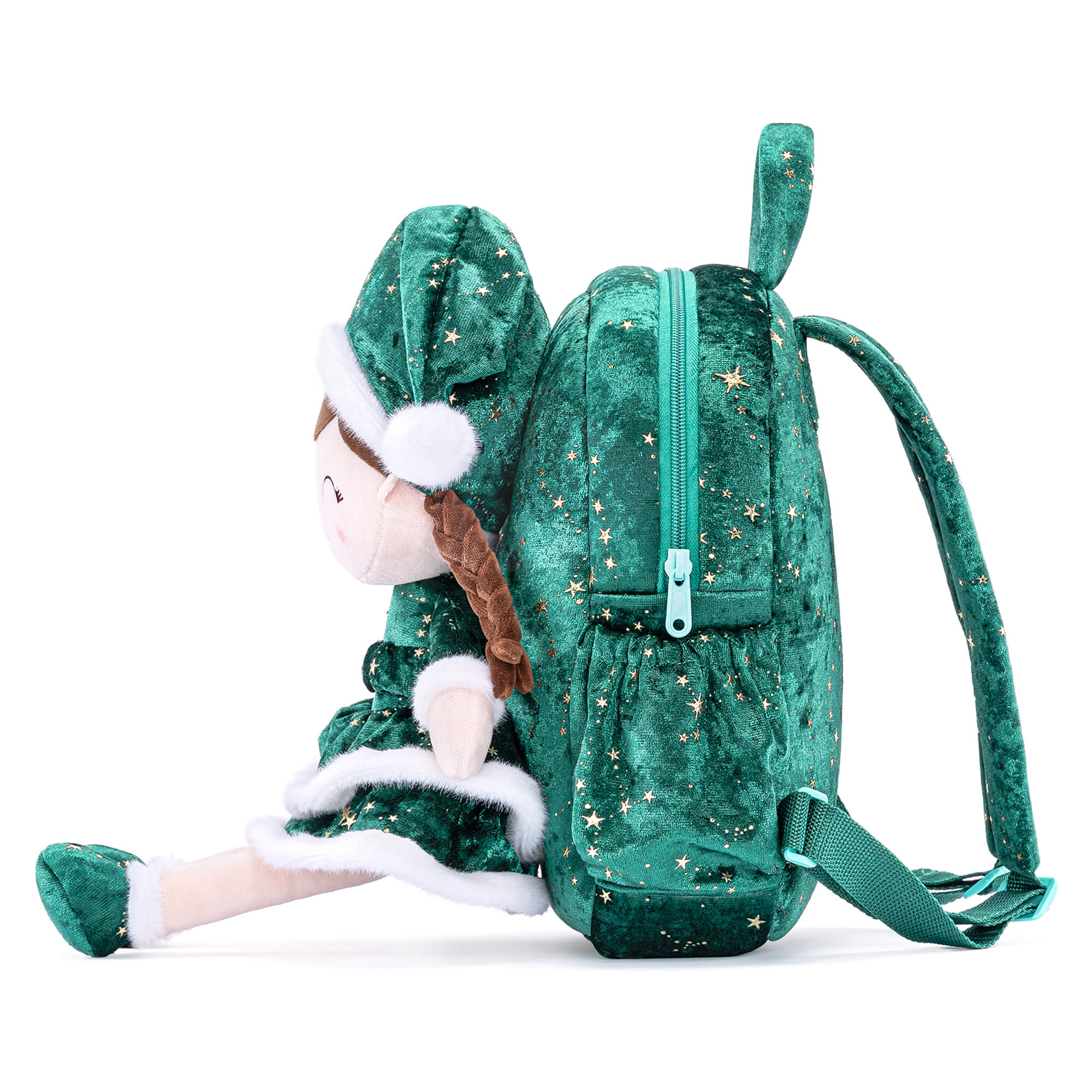 Gloveleya 9-inch Christmas Santa Doll Backpacks Green – Gloveleya Official